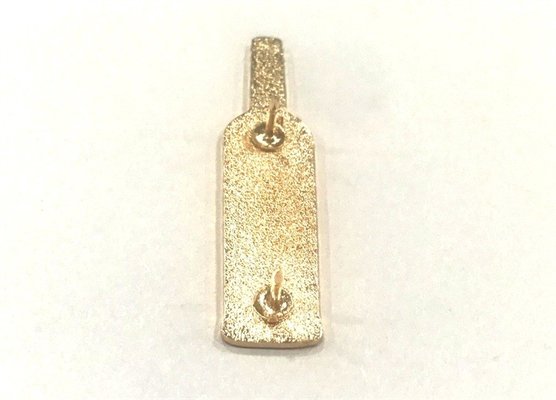 Rose Gold Wine Bottle Shaped Custom Soft Enamel Pins For A Bar