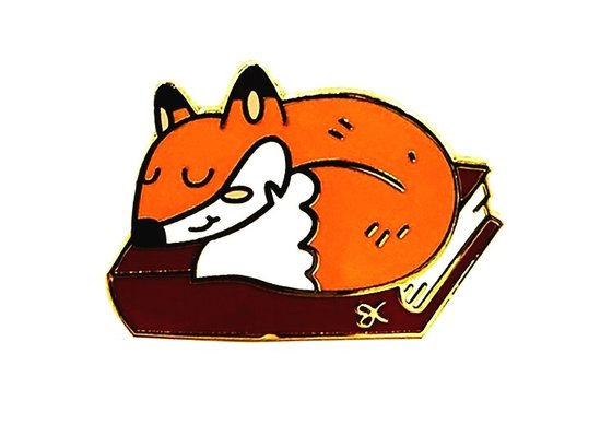 Lovely Fox Shaped Custom Metal Hard Enamel Lapel Pins Orange 1.25 -1.5 Inch