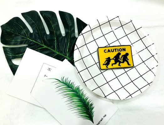 Caution Run To Escape Soft PVC Products Patch Magnet For Chidren Study