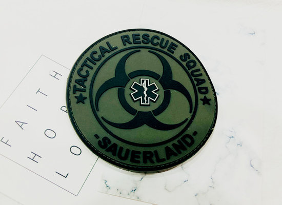 Die - Casting / Stamping Custom Circle Rescue Soft PVC Products For Crafts