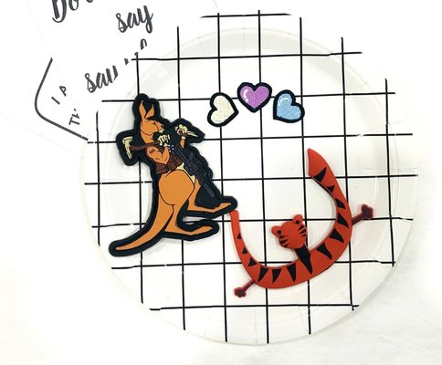 Custom Wallaby And Tiger Soft PVC Patch Custom Fridge Magnets With Cartoon Style