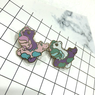 Sea Horse Hard Enamel Lapel Pins / Enamel Lapel Pins Custom Two Colors