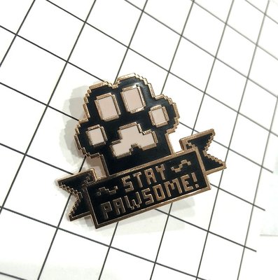 OEM Design Hard Enamel Lapel Pins Gold Plating With Paw Robot Pattern