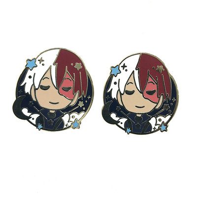 Cartoon Theme Hard Enamel Badges / Die Struck Lapel Pins Customized Golden Plating