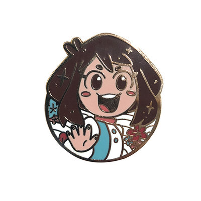 Cartoon Theme Hard Enamel Badges / Die Struck Lapel Pins Customized Golden Plating