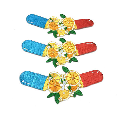 Hand Make Custom Embroidered Patches Silk Type With Dreamy Cartoon Theme