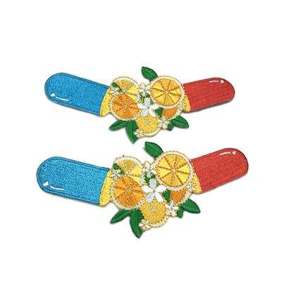 Hand Make Custom Embroidered Patches Silk Type With Dreamy Cartoon Theme
