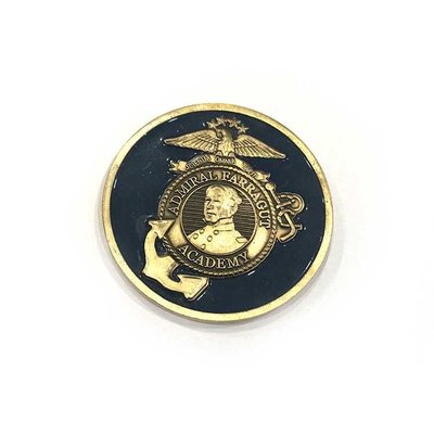 Metal Military Custom Commemorative Coin 2mm - 3mm Thickness American Flag Logo