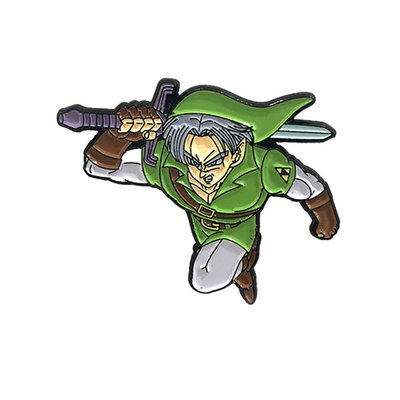Durable Custom Soft Enamel Lapel Pins With Black Nickel Plating , Cartoon Character Style