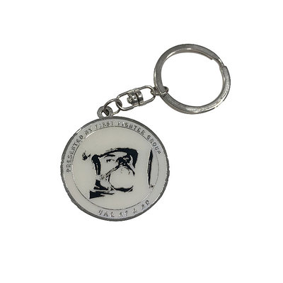 Double Side Custom Metal Keychains With Soft / Hard Enamel In Nickel / Golden Plating