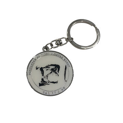 Double Side Custom Metal Keychains With Soft / Hard Enamel In Nickel / Golden Plating