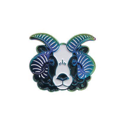 Rainbow Plating Custom Soft Enamel Pins For Promotion , Cartoon Sheep Design