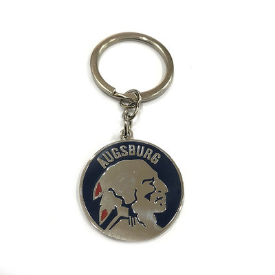 Promotional Trolley Coin Keyring Circle Shape , Custom Keychain With Different Colors