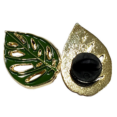 Custom Leaf High Quality Golden Plating Soft Enamel Lapel Pin Badges With Different Colours