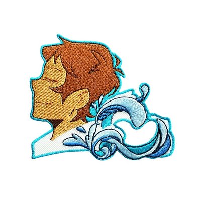 Blue Style Customized Cartoon Embroidery Patches For Clothes Or Cap