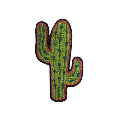 Green Plants Custom Embroidered Badges , Fabric Custom Patches For Clothes