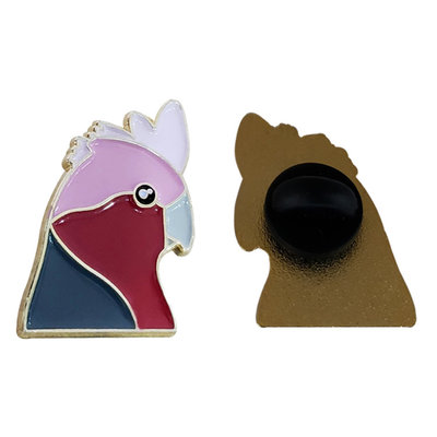 Customed Gold Plating Soft Enamel Lapel Pins Badges With Cute Chick Shape