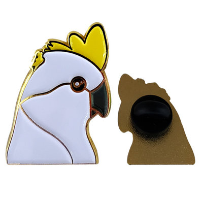 Customed Gold Plating Soft Enamel Lapel Pins Badges With Cute Chick Shape