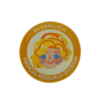 Cartoon Round Shape Custom Embroidered Patches Design Your Own Eco - Friendly