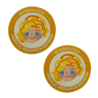 Cartoon Round Shape Custom Embroidered Patches Design Your Own Eco - Friendly