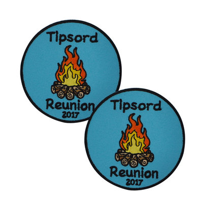 Cartoon Round Shape Custom Embroidered Patches Design Your Own Eco - Friendly