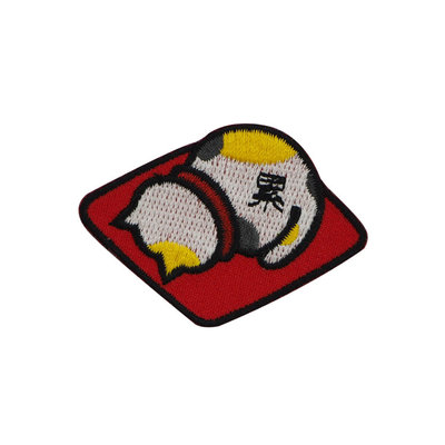 Cat Style Custom Embroidered Patches , Durable Clothes Or Cap Woven Patches