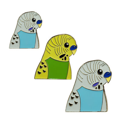 Colorful Bird Lapel Enamel Pins , Soft Enamel Lapel Pins Badges With Gold Plating