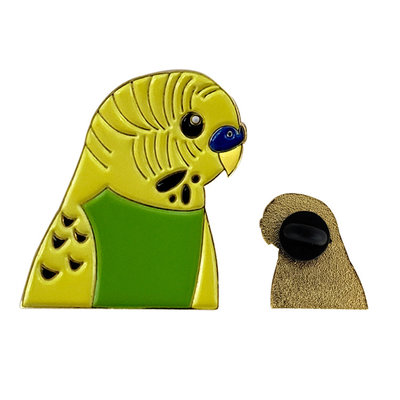 Colorful Bird Lapel Enamel Pins , Soft Enamel Lapel Pins Badges With Gold Plating