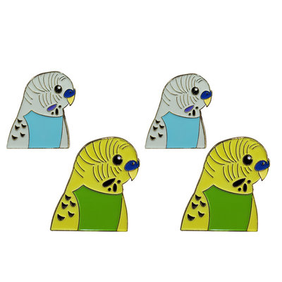 Colorful Bird Lapel Enamel Pins , Soft Enamel Lapel Pins Badges With Gold Plating