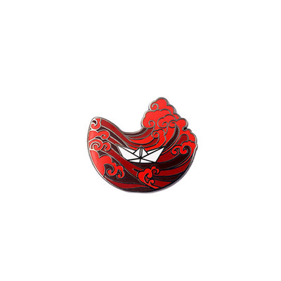 Red And Green Boat Hard Enamel Lapel Pins Badges For Souvenir Gifts , SGS Approved