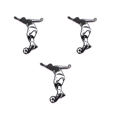 Man Play Football Soft Enamel Lapel Pins Badges , Custom Enamel Pins
