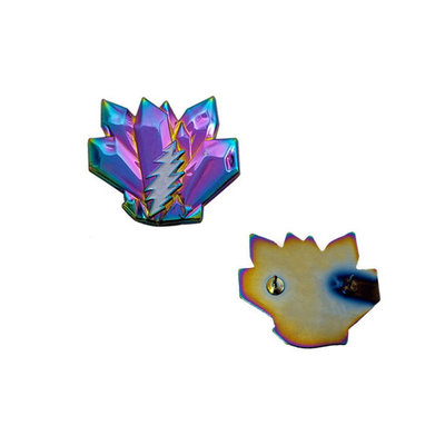 Rainbow Plating Metal Lapel Pins , Decorations Custom Made Pins And Badges
