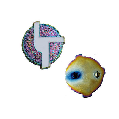 Rainbow Plating Metal Lapel Pins , Decorations Custom Made Pins And Badges