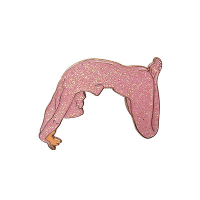 Pink Color Metal Lapel Pin Badge , Hard Enamel Pins Custom OEM / ODM Design
