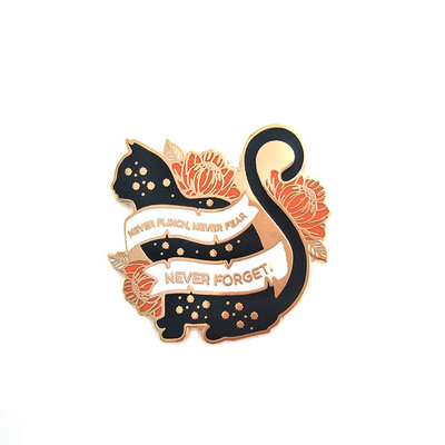 Pink Color Metal Lapel Pin Badge , Hard Enamel Pins Custom OEM / ODM Design