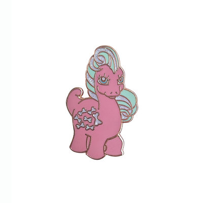 Pink Color Metal Lapel Pin Badge , Hard Enamel Pins Custom OEM / ODM Design