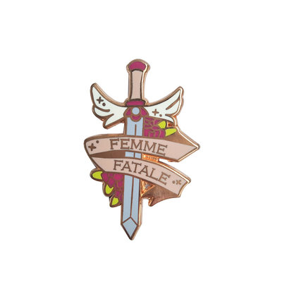 Pink Color Metal Lapel Pin Badge , Hard Enamel Pins Custom OEM / ODM Design