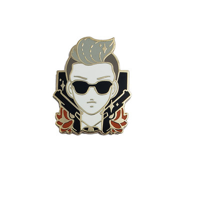 Different Styles Hard Enamel Lapel Pins Gold Metal Plating 2.25 Inch Size