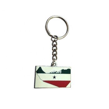 Custom Promotional Metal Keyrings , Enamel Key Chains Logo Style Can Design