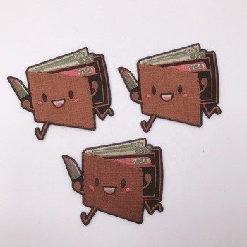 Nice Cute Cartoon Custom Embroidered Patches , Design Your Own Iron On Fabric Patches