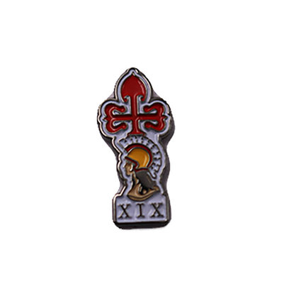 Customized Simple White Person Soft Enamel Lapel Pins Badges Dye Black Matel