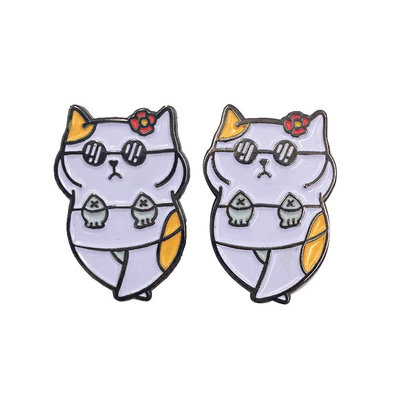 Soft Enamel Custom Cute Cat Lapel Pins Small Quantity With Zinc Alloy Material