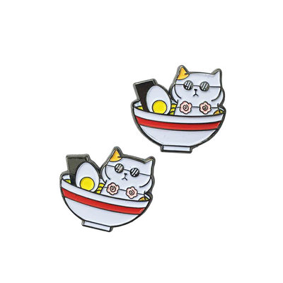 Soft Enamel Custom Cute Cat Lapel Pins Small Quantity With Zinc Alloy Material