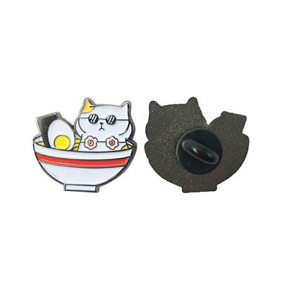 Soft Enamel Custom Cute Cat Lapel Pins Small Quantity With Zinc Alloy Material