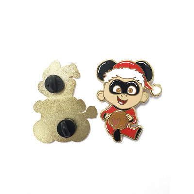 Customized Hard Enamel Lapel Pin Badges Gold Metal Plating For Kids