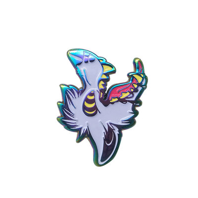 Custom Soft Enamel Metal Lapel Pin Badge With Rainbow Plating