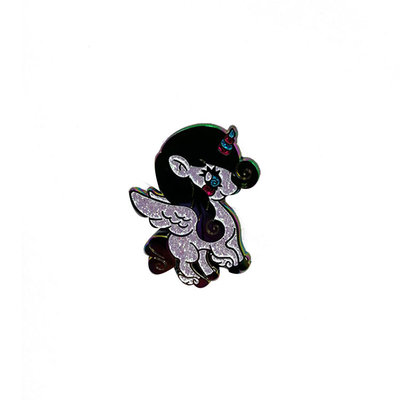 Custom Rainbow Plating Soft Enamel Metal Lapel Pin Badge With Glitter