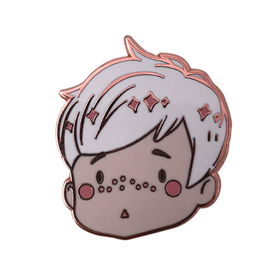 Cute Boy  And Girl Style Hard Enamel lapel pin With Gold/ Rose Gold Plating