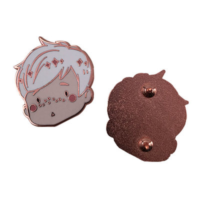 Cute Boy  And Girl Style Hard Enamel lapel pin With Gold/ Rose Gold Plating