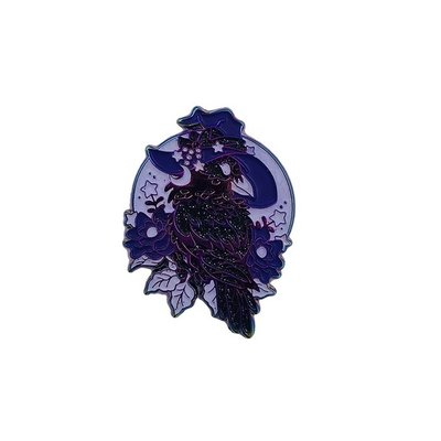 Customized Colorful Soft Enamel  Lapel Pin Badge With Glow And Glitter